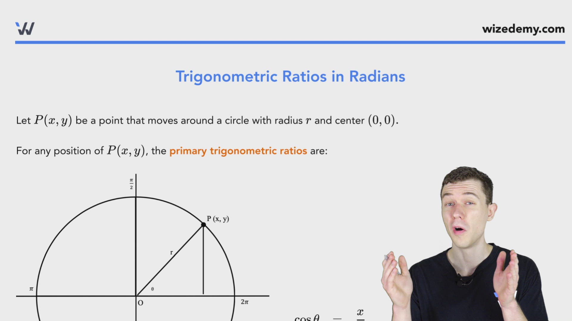 Trigonometric Ratios in Radians - Wize High School Grade 12 Pre ...
