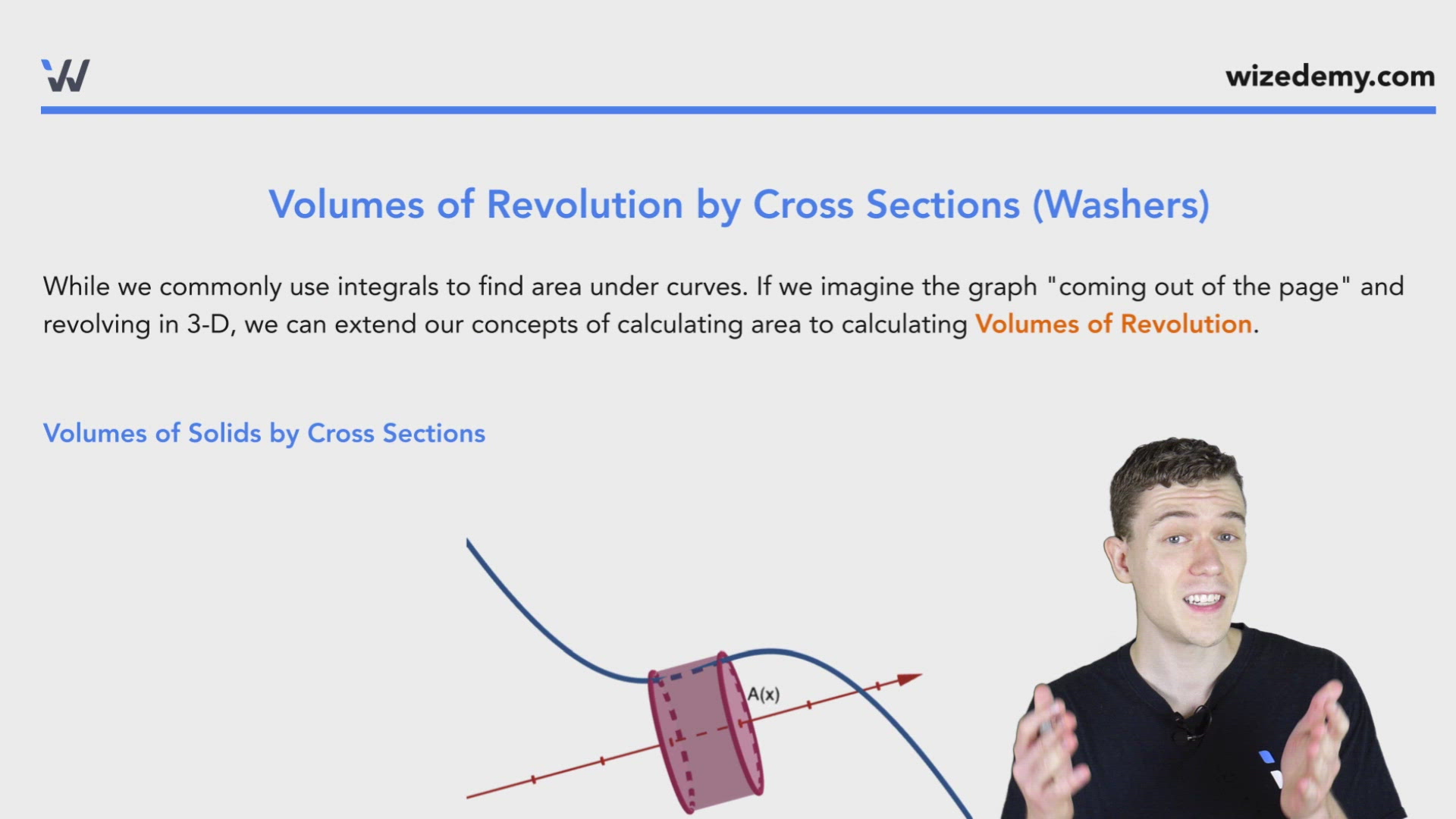 Volumes of Revolution by Cross Sections (Washers) - Wize University ...