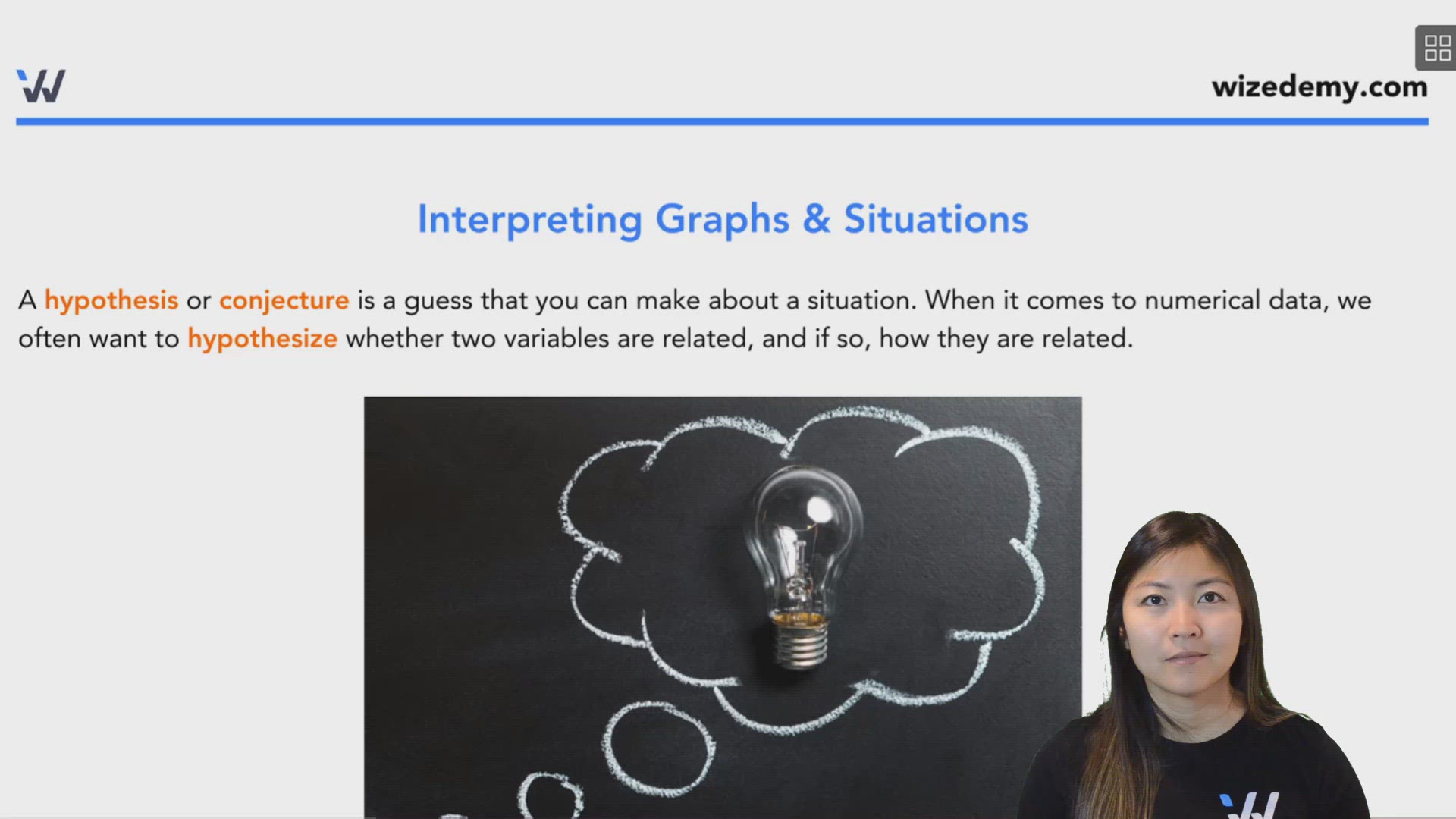 Interpreting Graphs & Situations - Wize High School Grade 9 Math ...