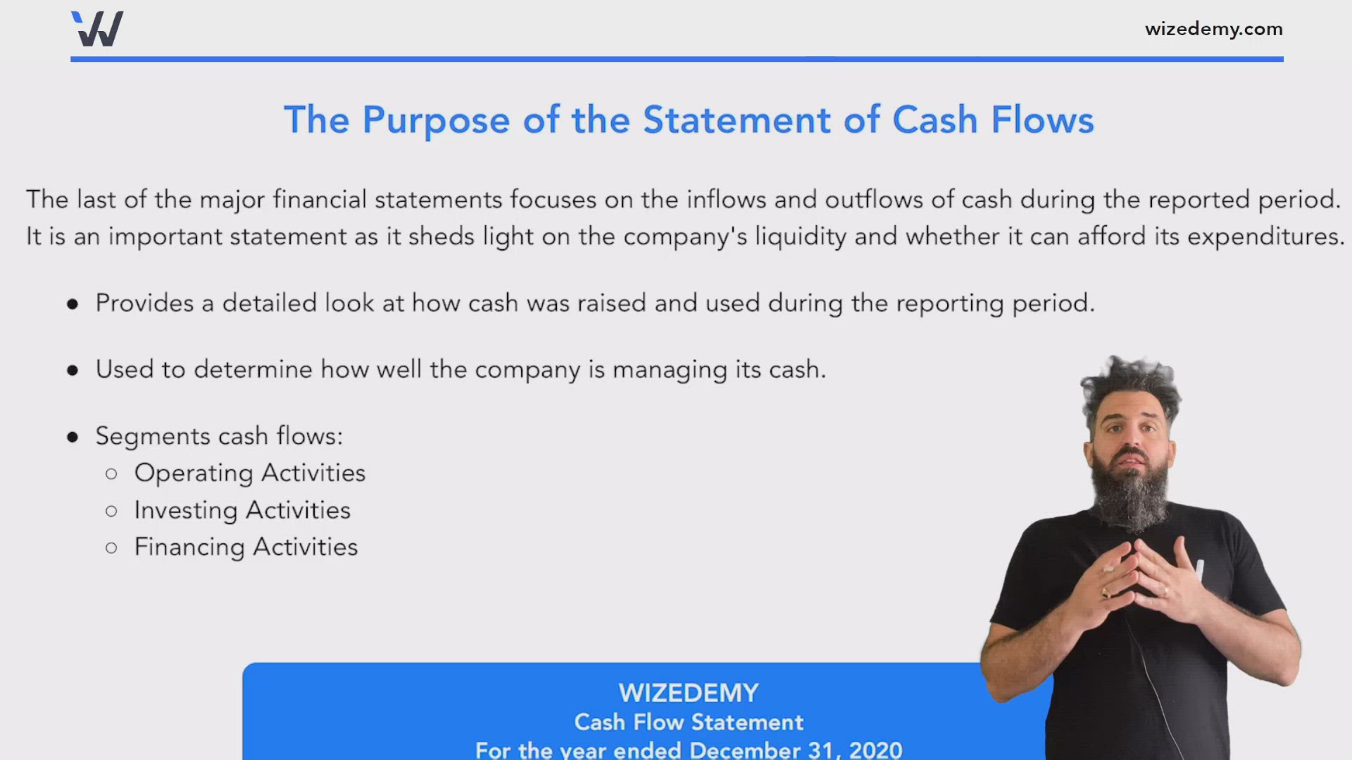 Statement of Cash Flows - Wize University Introduction to Financial ...