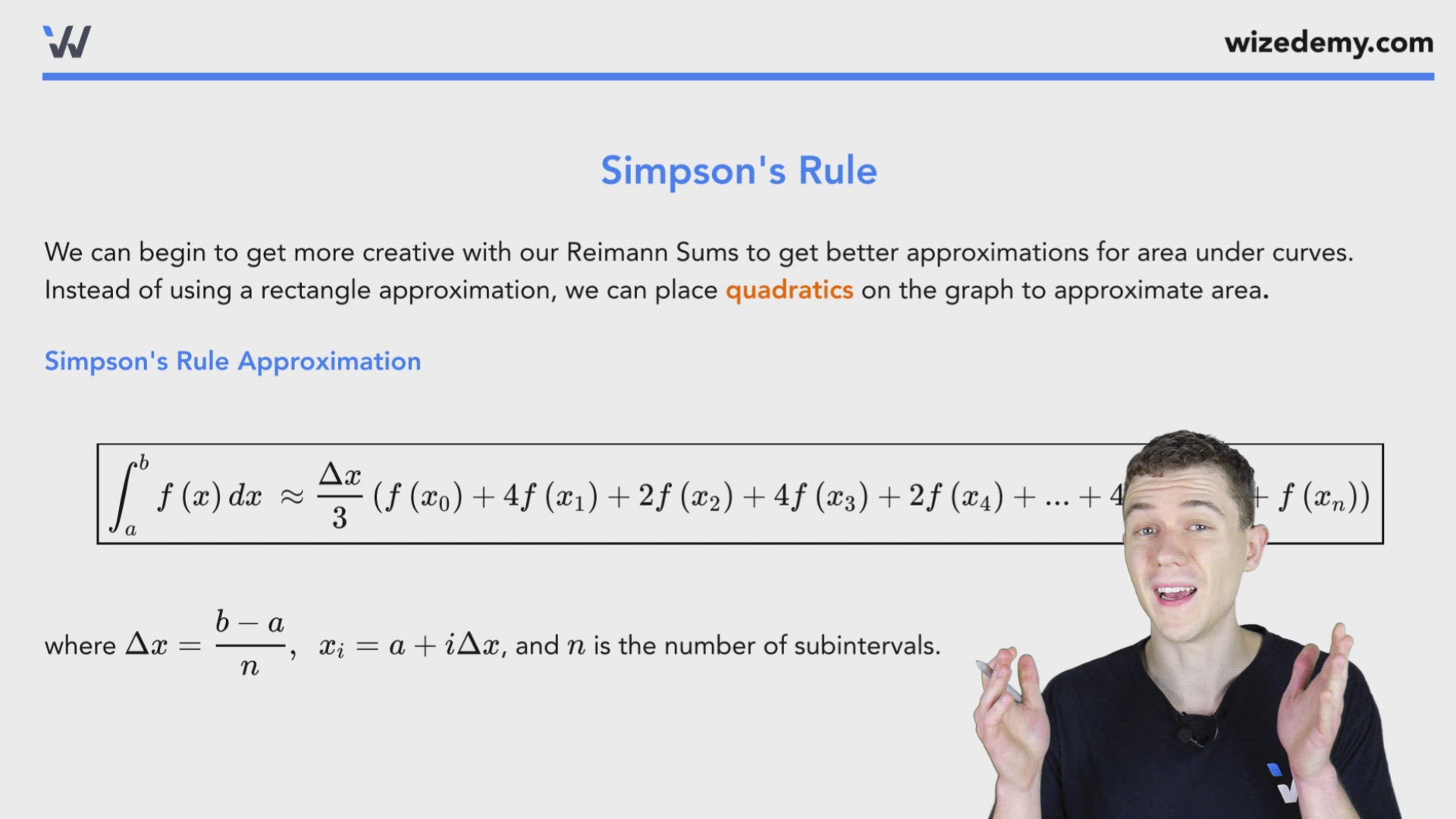 Simpson's Rule - Wize University Calculus 1 Textbook | Wizeprep