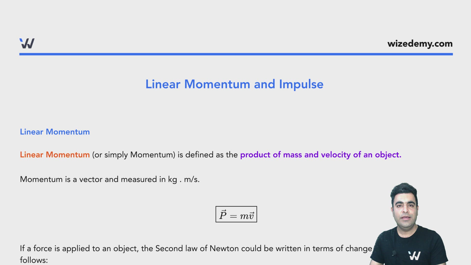 Linear Momentum and Impulse - Wize University Physics Textbook (Master ...