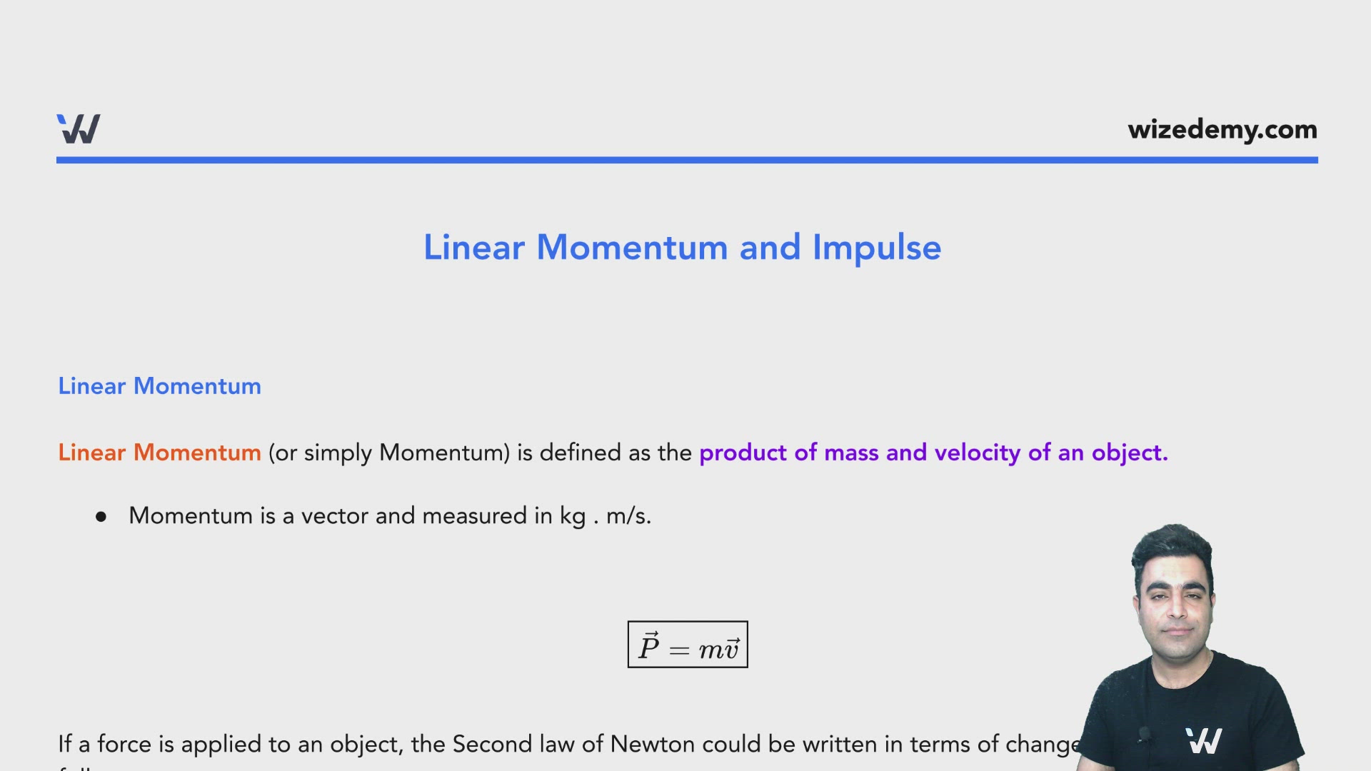 Linear Momentum and Impulse - Wize University Physics Textbook (Master ...