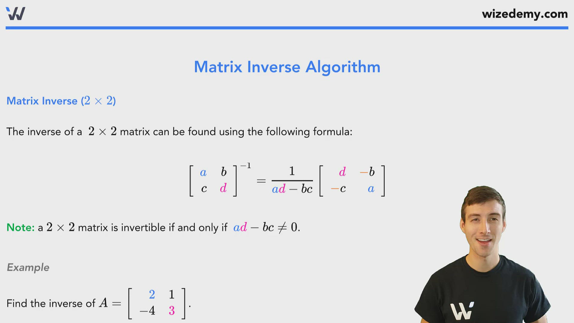 Matrix Inverse Algorithm Wize University Linear Algebra Textbook Matrix Inverse Algorithm Wize University Linear Algebra Textbook