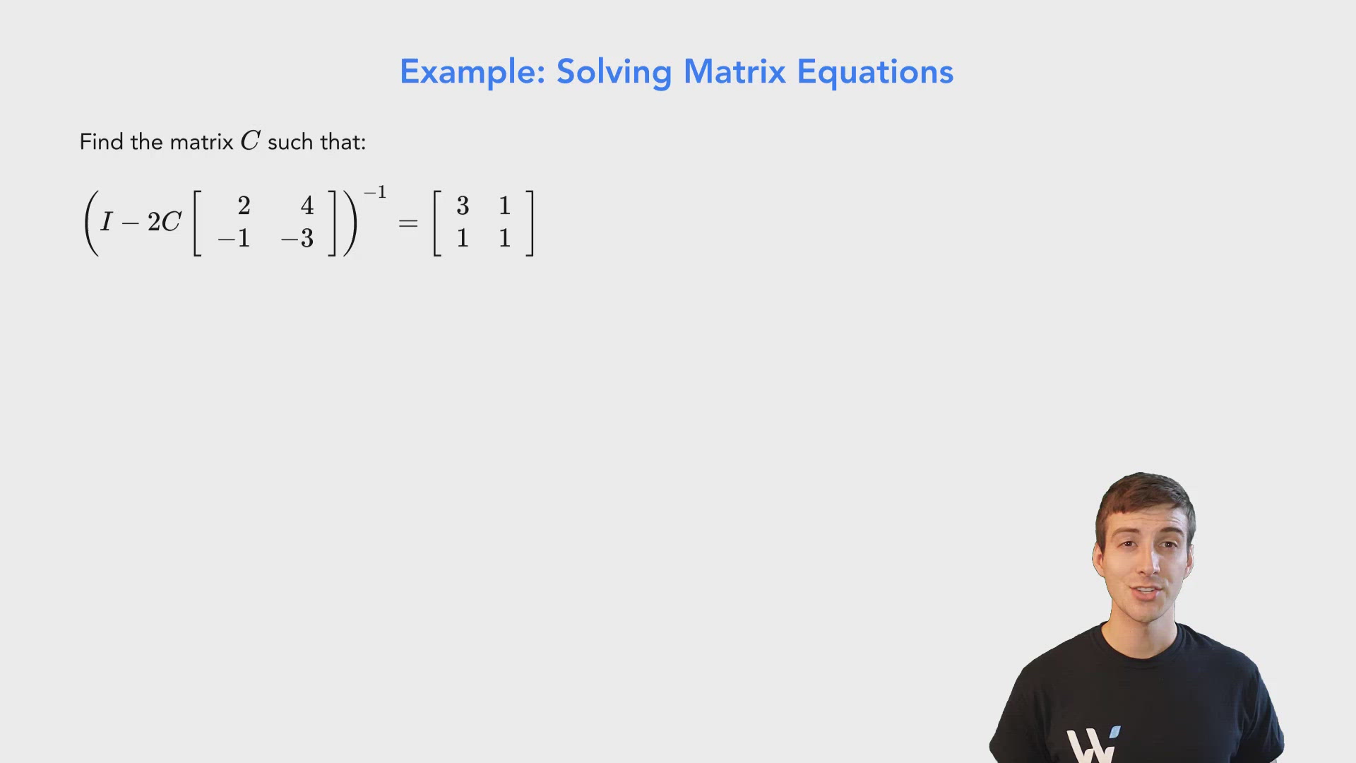 Solving Matrix Equations - Wize University Linear Algebra Textbook ...