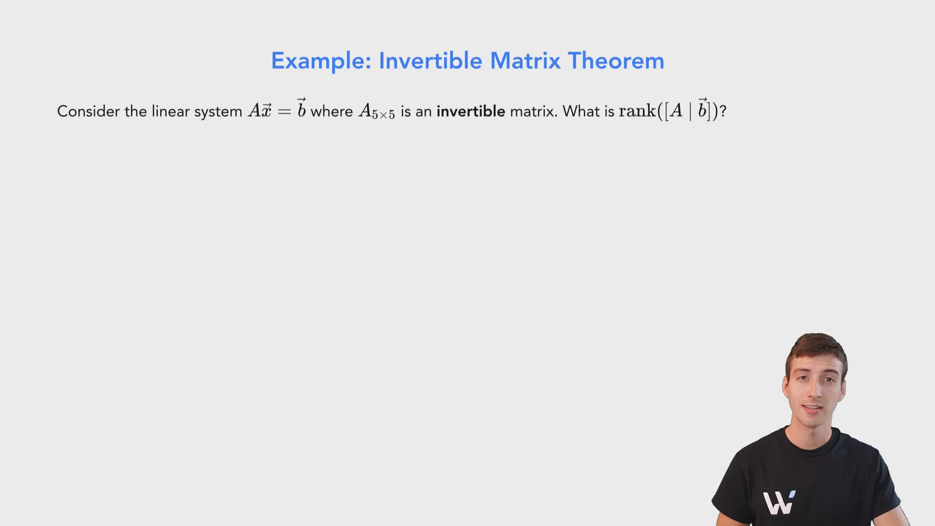 Invertible Matrix Theorem - Wize University Linear Algebra Textbook ...