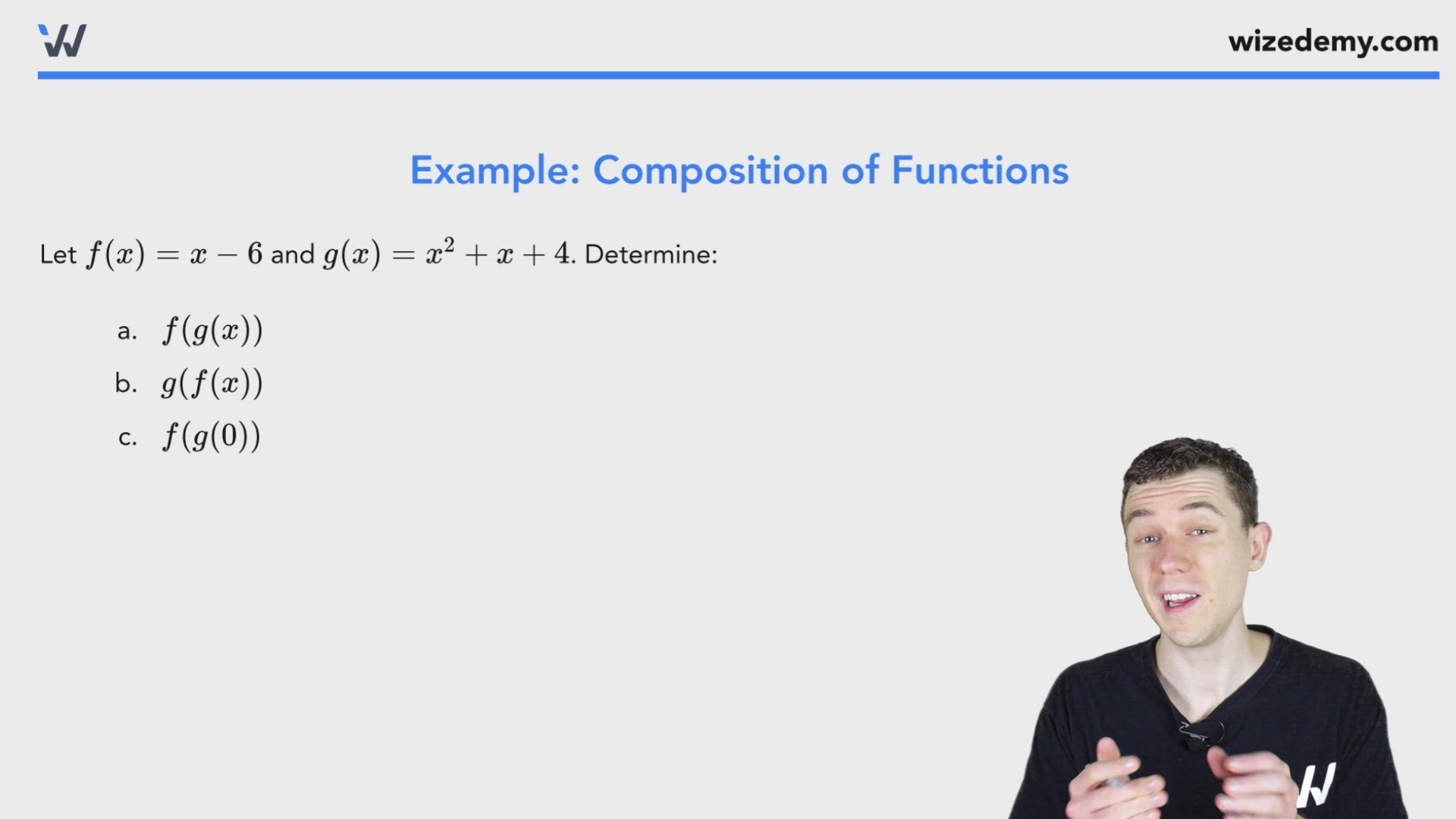 Composition of Functions - Wize High School Grade 12 Pre-Calculus ...