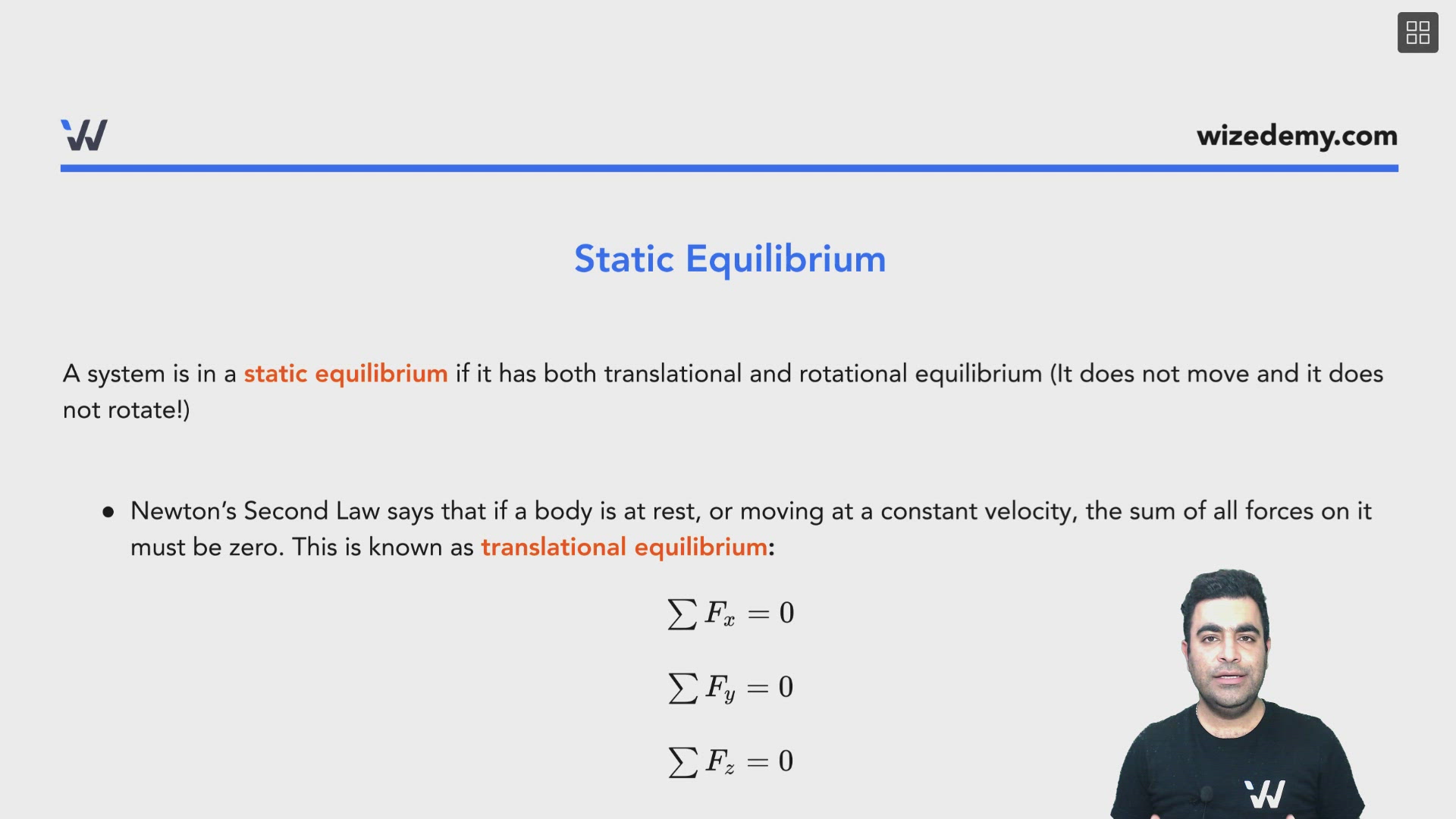 Static Equilibrium - Wize University Physics Textbook (Master) | Wizeprep