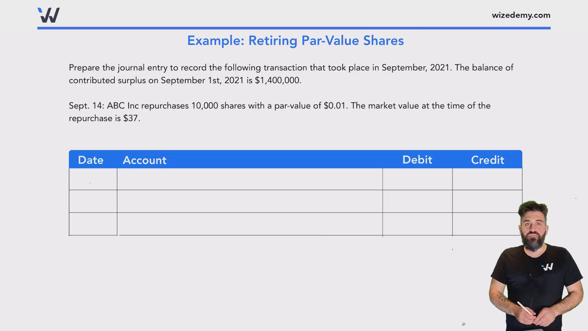 Retiring Par-Value Shares - Wize University Introduction to Financial ...