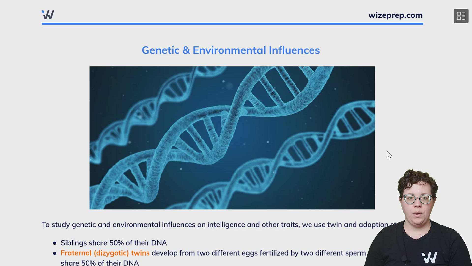 Genetic & Environmental Influences - Wize University Psychology ...