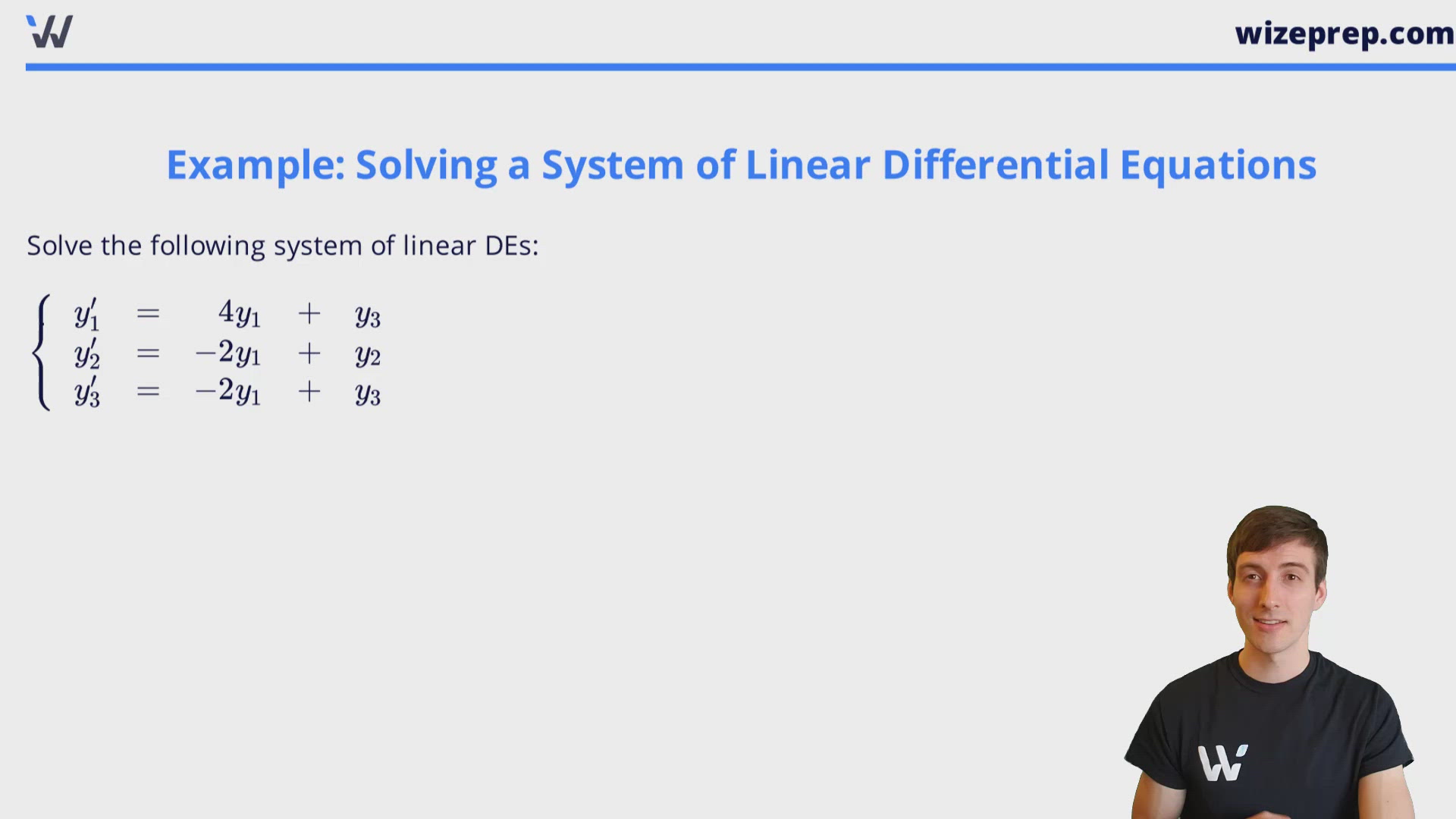 Systems of Linear Differential Equations - Wize University Linear ...