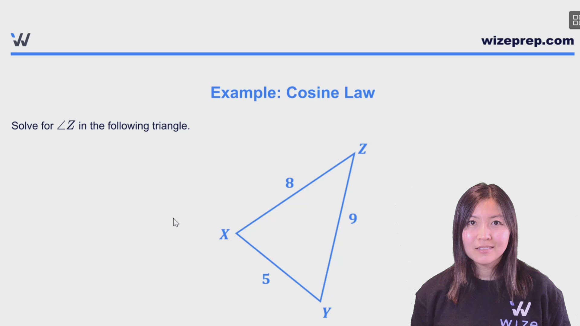 Cosine Law - Wize High School Grade 10 Math Textbook | Wizeprep