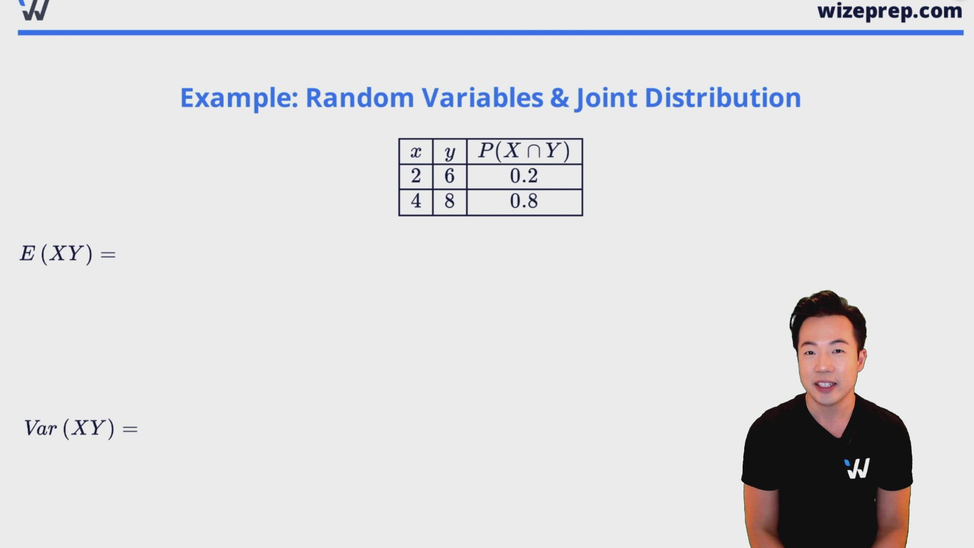 Joint Distribution Wize University Statistics Textbook Wizeprep