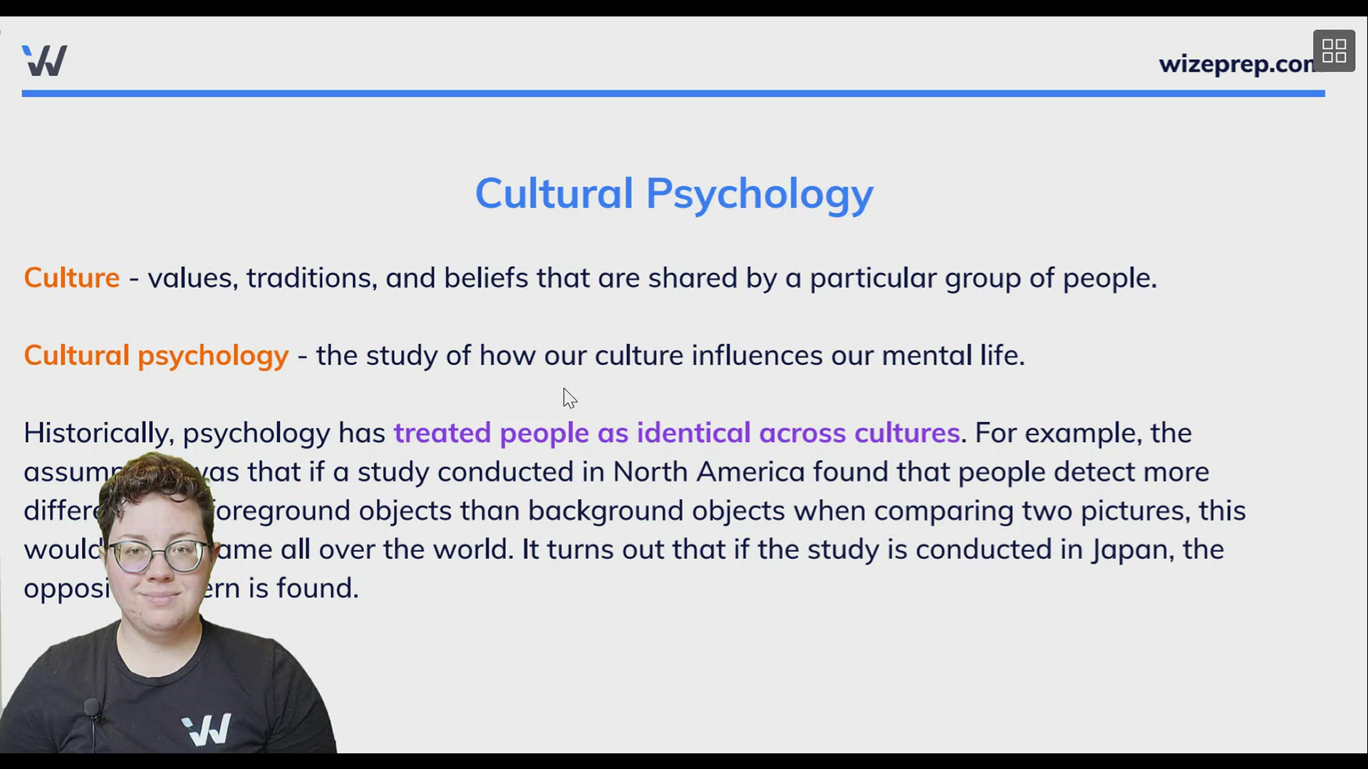 Cultural Psychology - Wize University Psychology Textbook | Wizeprep