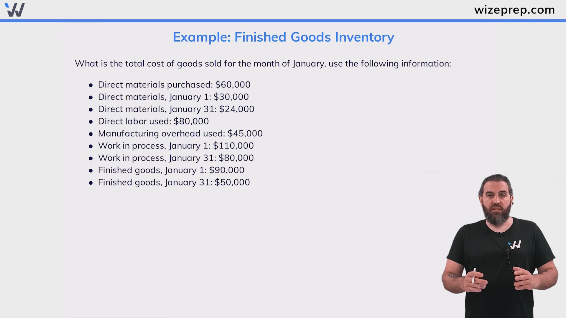 Finished Goods and Cost of Goods Sold - Wize University Managerial ...