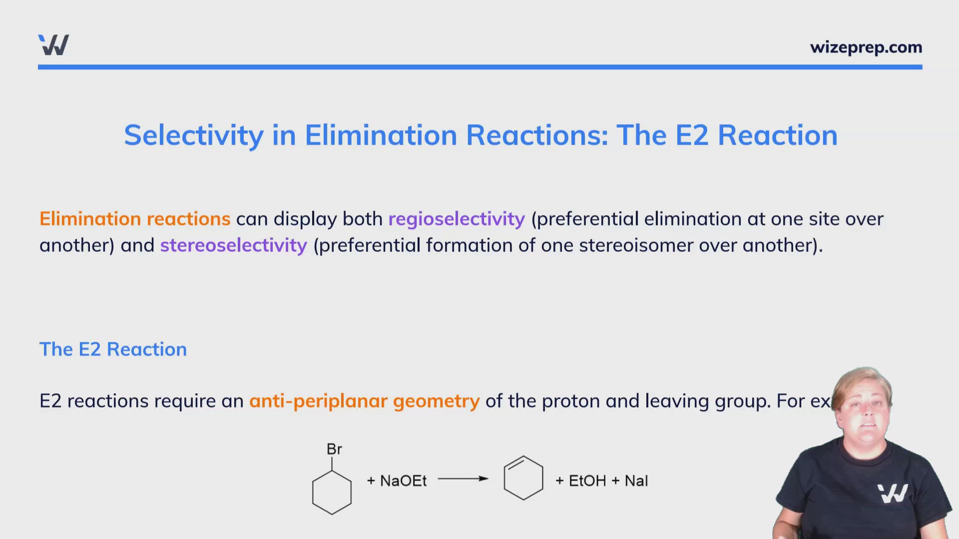 Selectivity in Elimination Reactions - Wize University Organic ...