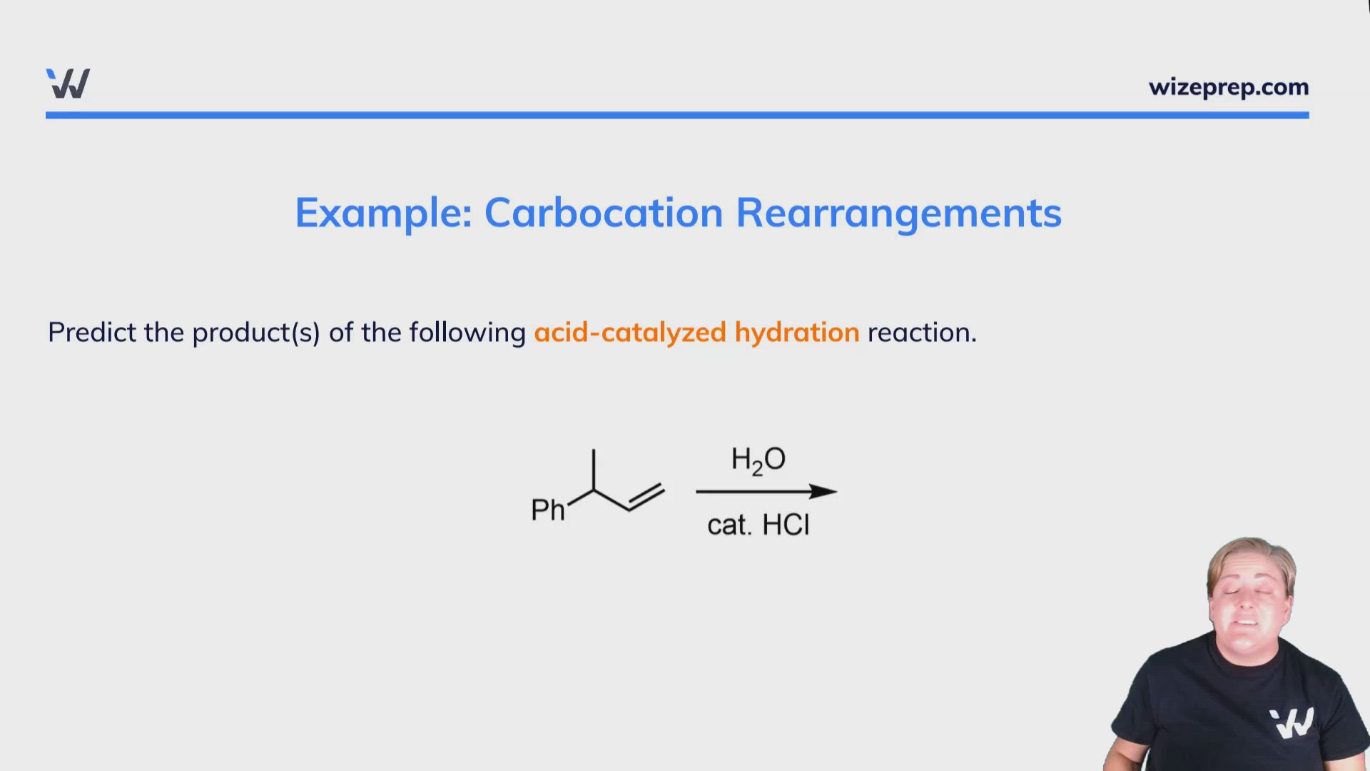 Carbocation Rearrangements - Wize University Organic Chemistry Textbook ...