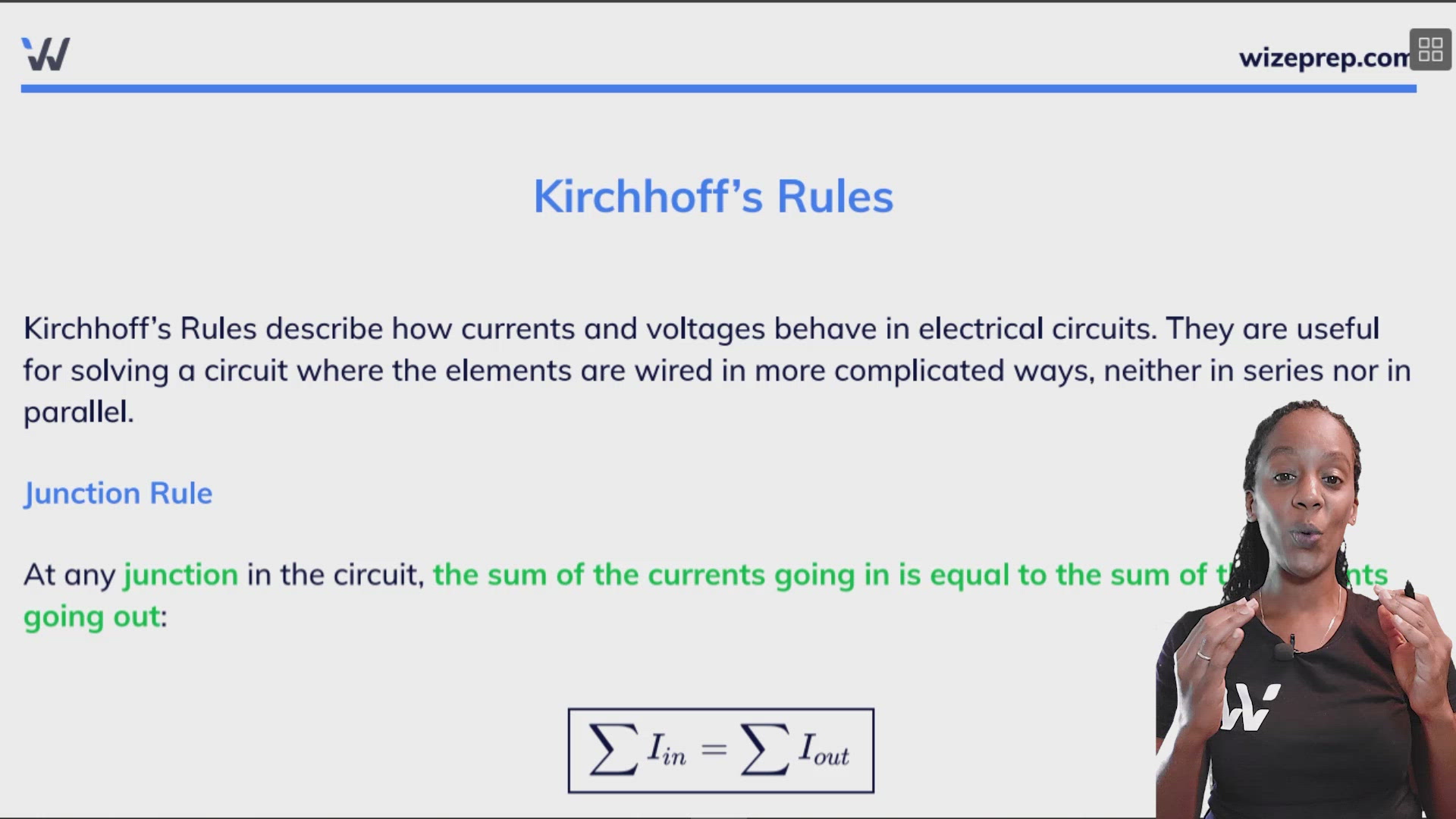Kirchhoff's Rules - Wize University Physics Textbook (Master) | Wizeprep
