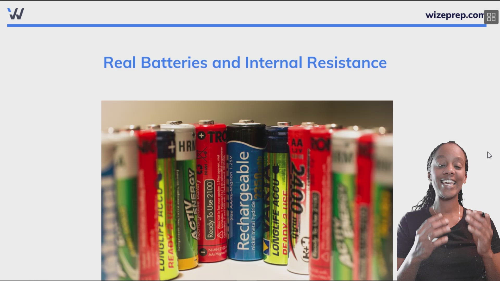 Real Batteries - Wize University Physics Textbook (Master) | Wizeprep