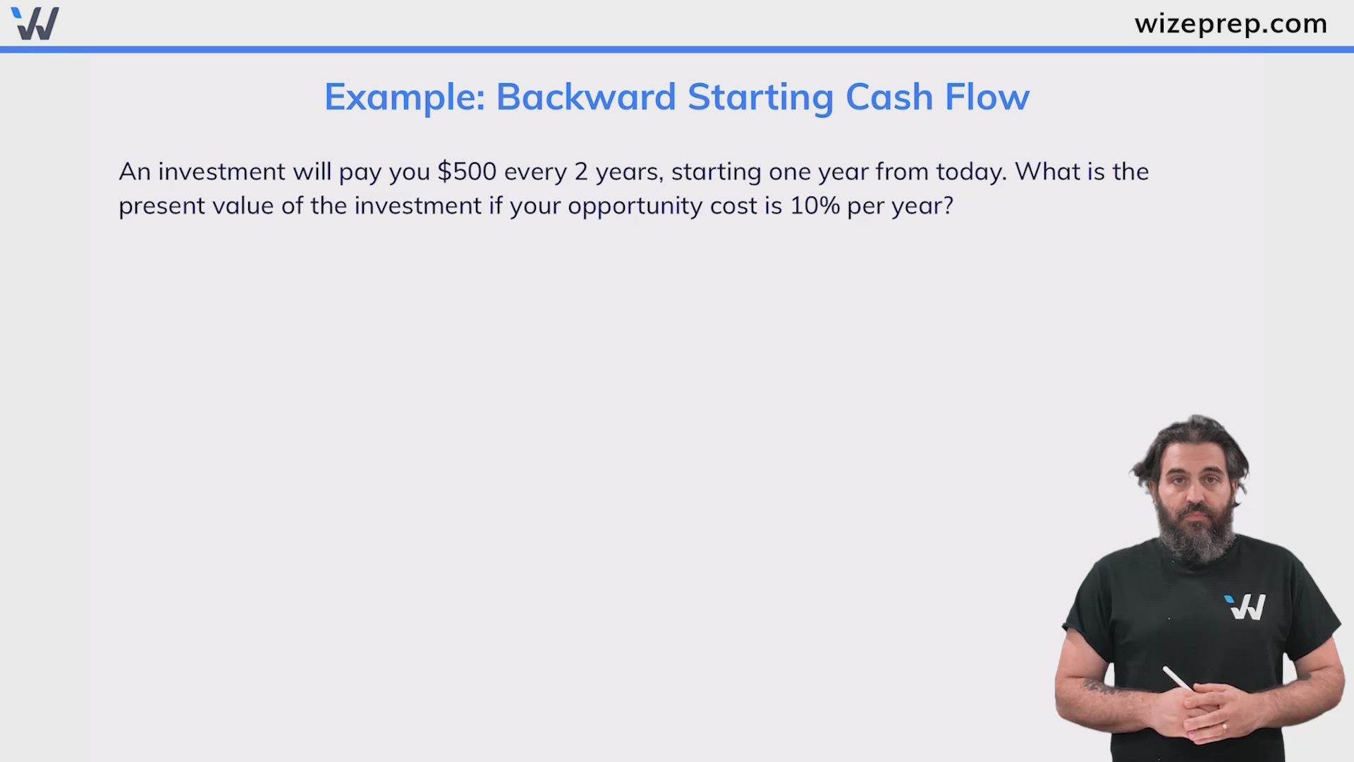 Forward and Backward Starting Cash Flows - Wize University Introduction ...