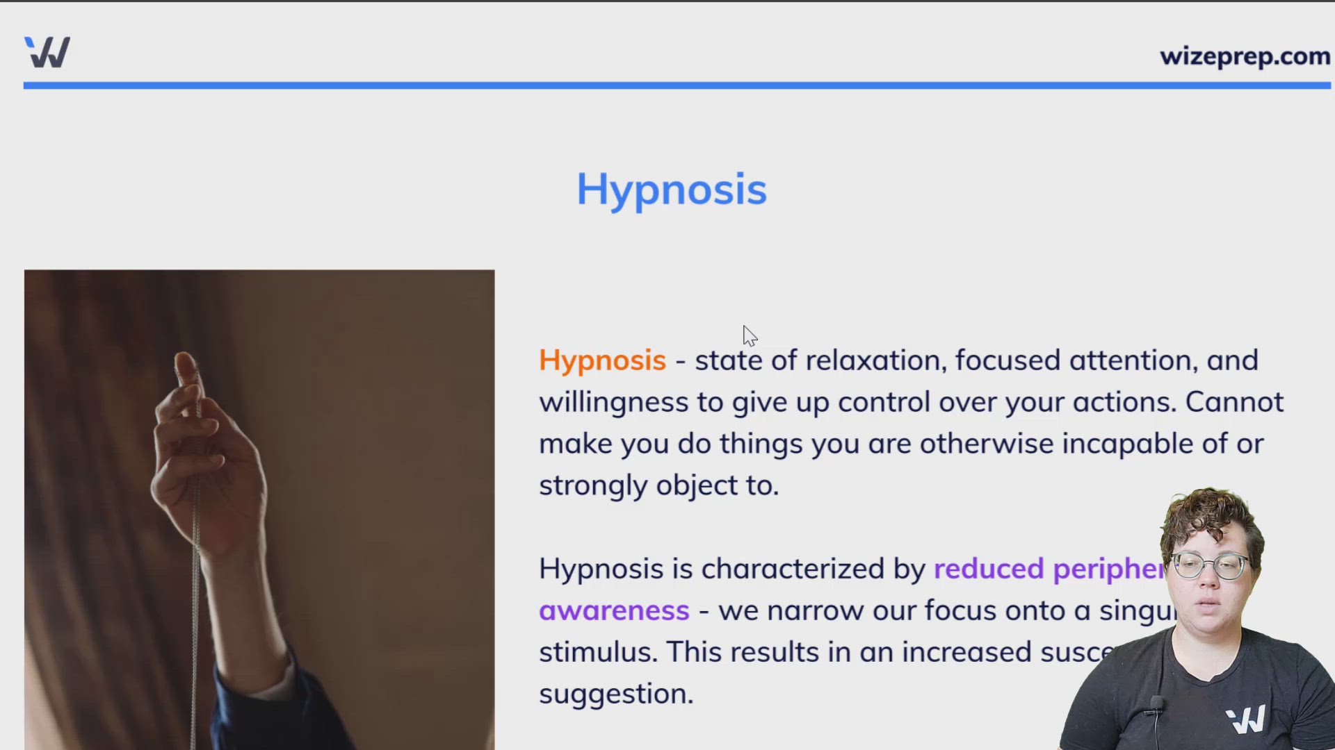 Hypnosis Wize University Psychology Textbook Wizeprep