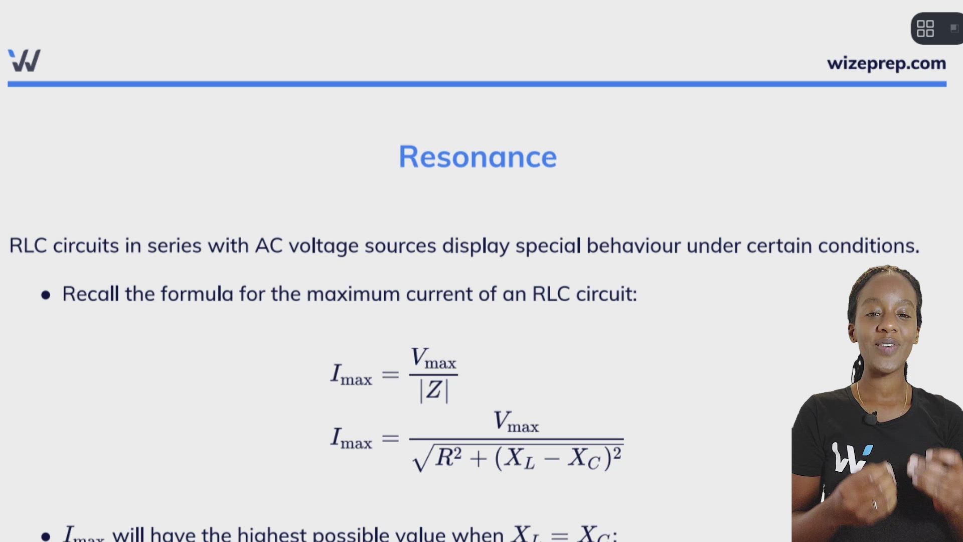 RLC Circuits and Resonance - Wize University Physics Textbook (Master) | Wizeprep