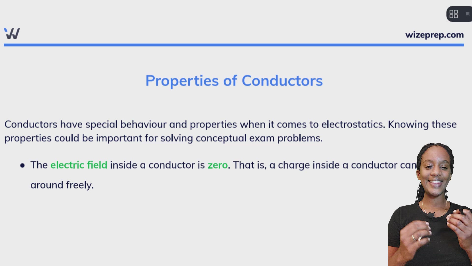 Properties of Conductors - Wize University Physics Textbook (Master ...