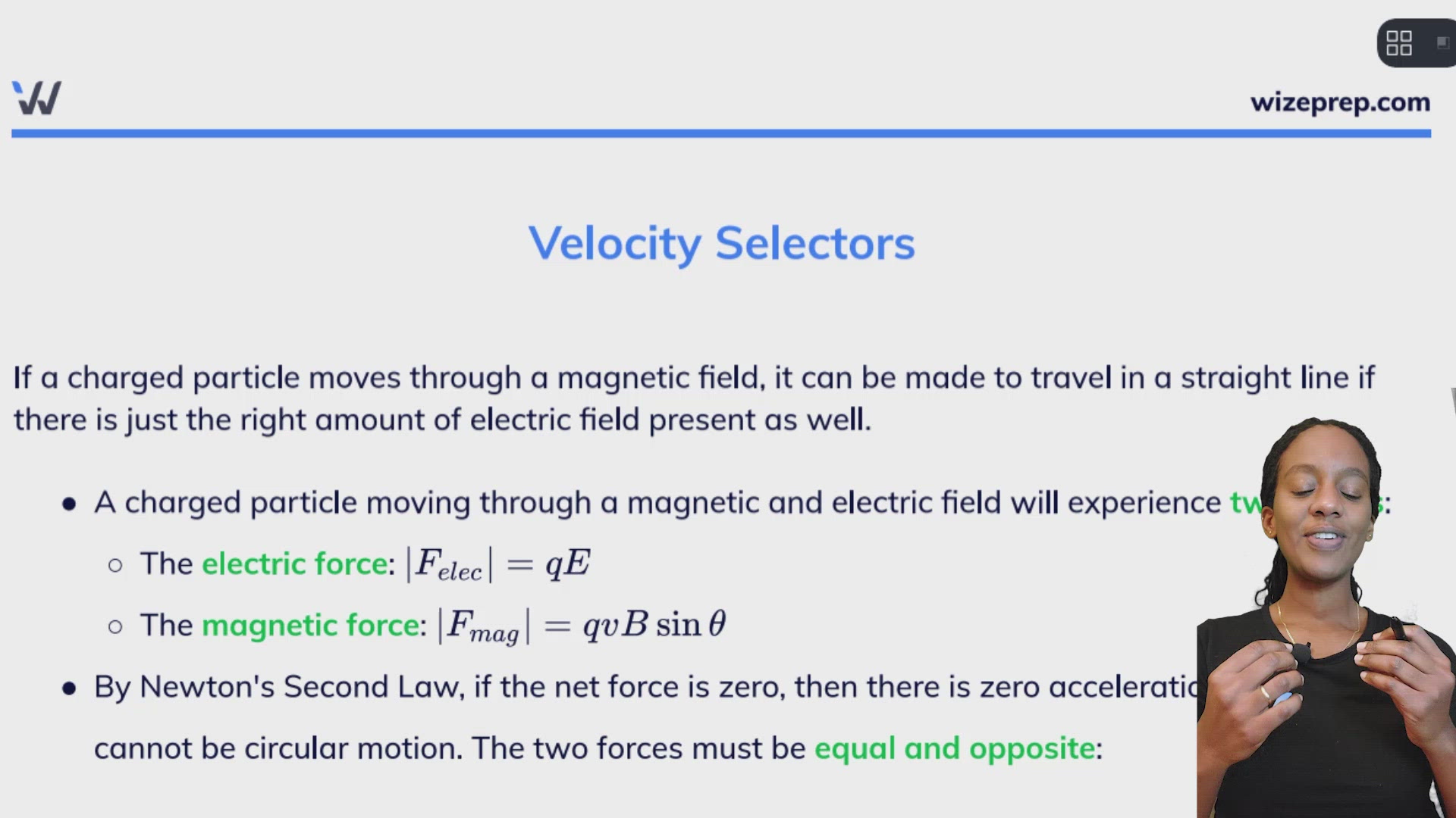 Velocity Selectors - Wize University Physics Textbook (Master) | Wizeprep