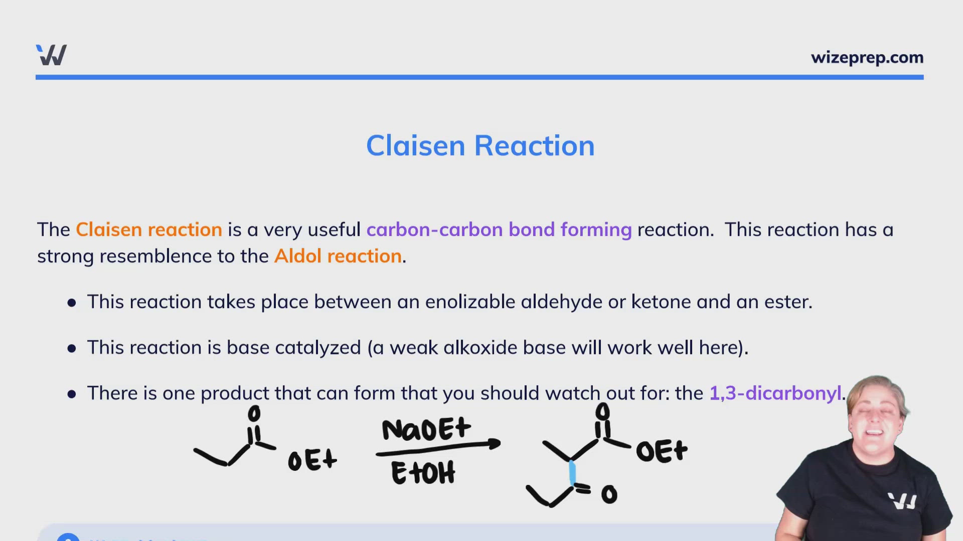 Claisen Reactions - Wize University Organic Chemistry Textbook | Wizeprep