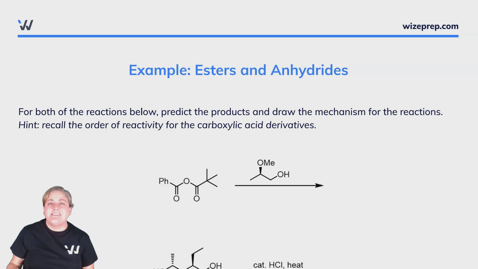 Esters and Anhydrides - Wize University Organic Chemistry Textbook ...
