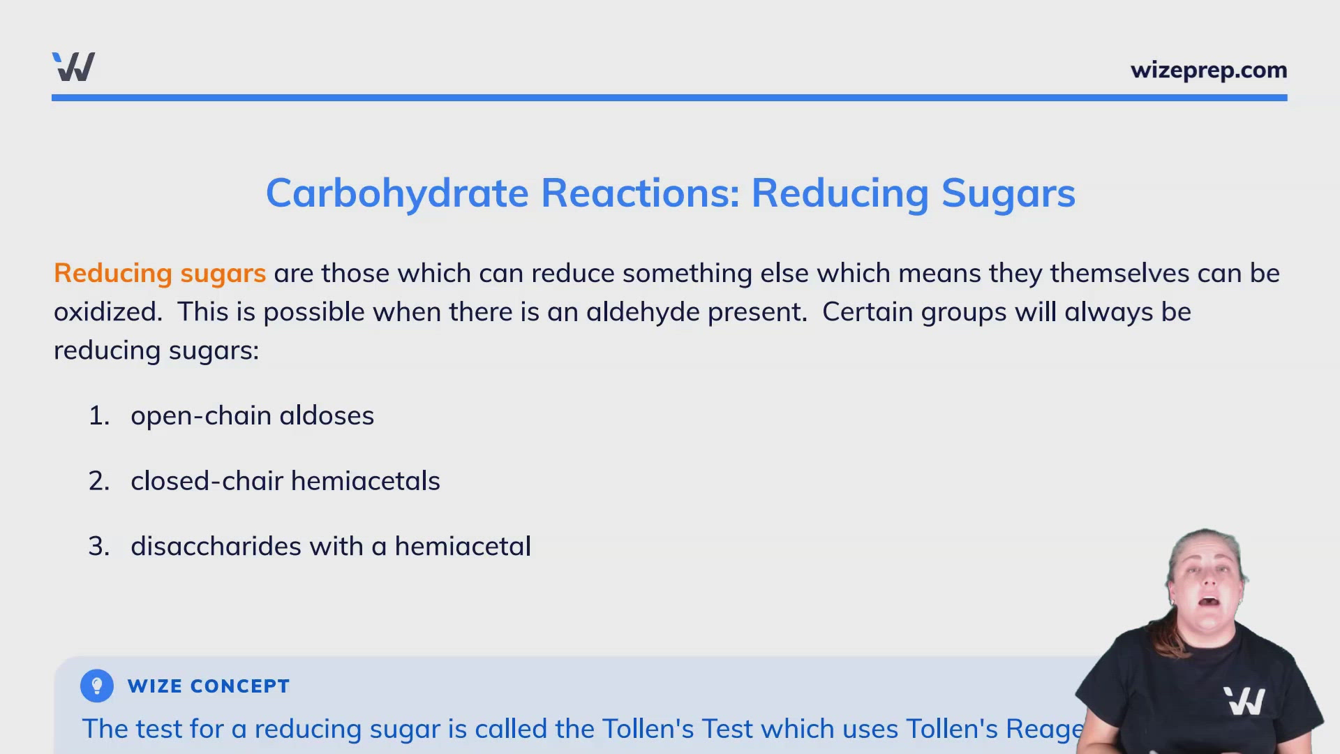 Carbohydrate Reactions - Wize University Organic Chemistry Textbook | Wizeprep