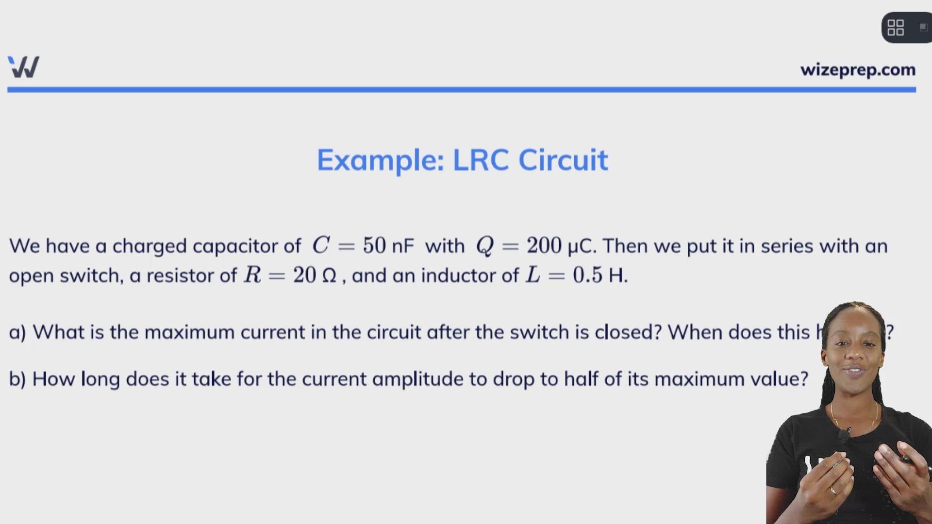 RLC Circuits - Wize University Physics Textbook (Master) | Wizeprep
