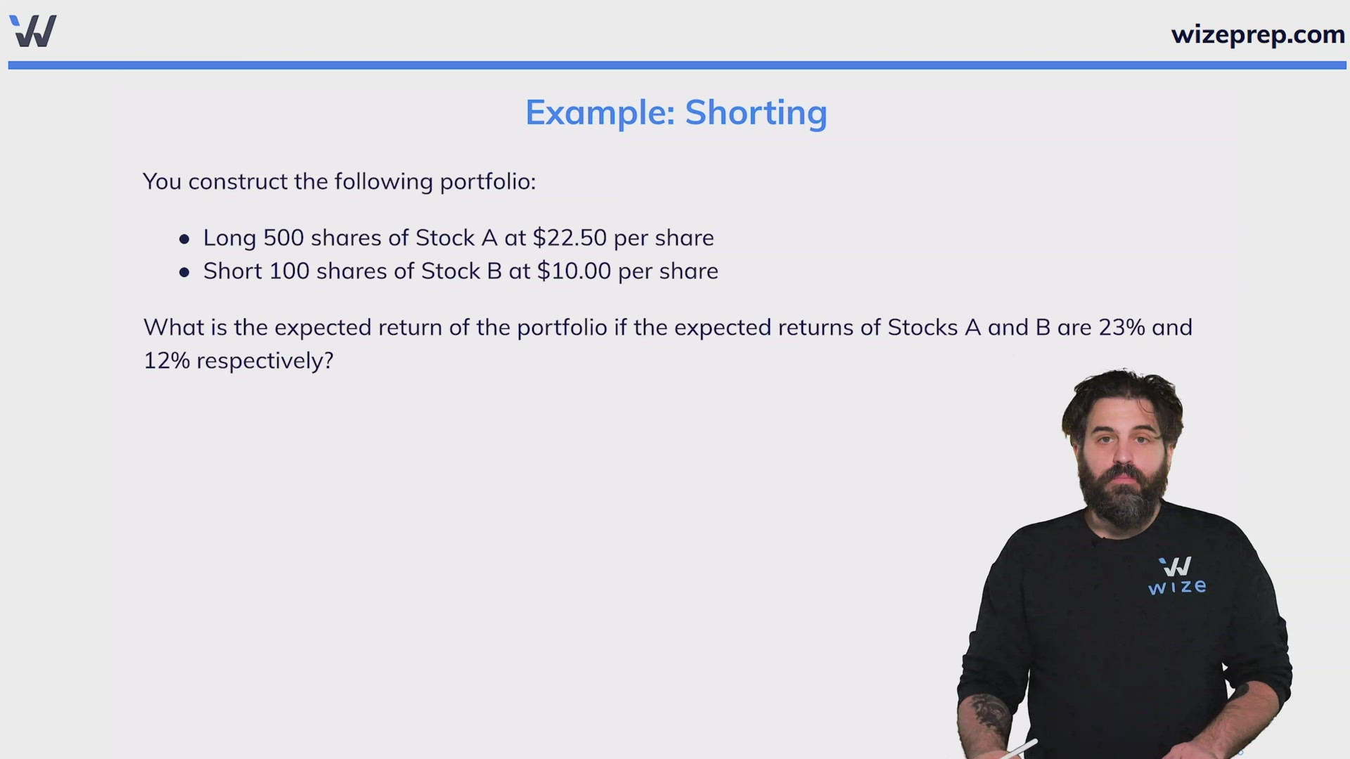 Portfolio Risk and Return - Wize University Introduction to Finance Textbook | Wizeprep