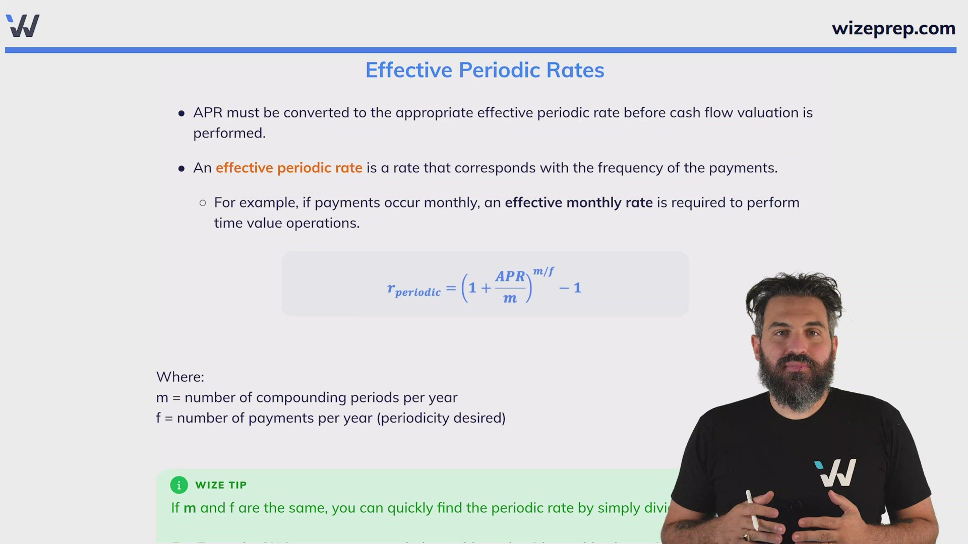 Effective Periodic Rate - Wize University Introduction to Finance ...