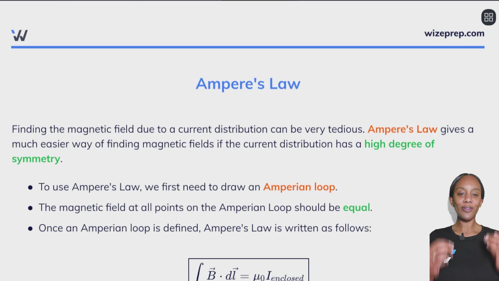 Ampere's Law - Wize University Physics Textbook (Master) | Wizeprep