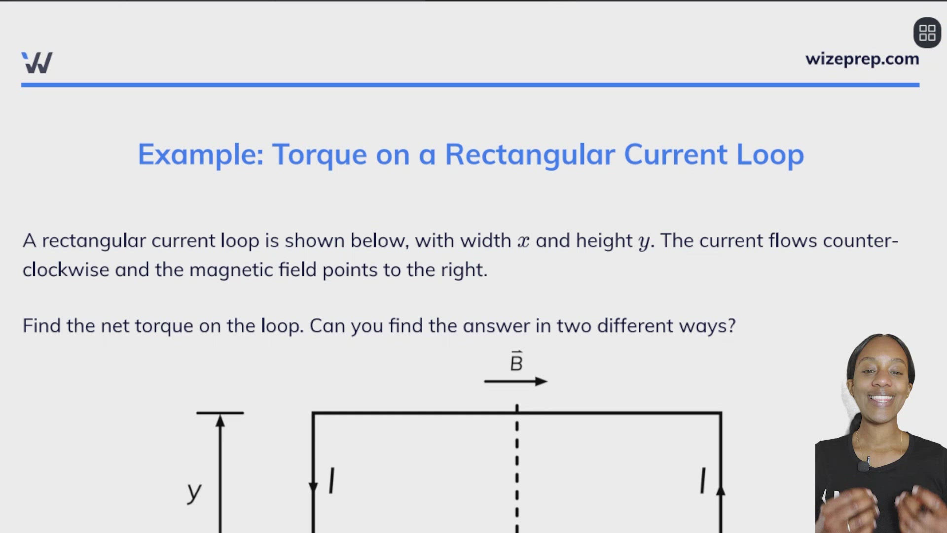 Torque on a Circuit and Magnetic Dipoles - Wize University Physics ...