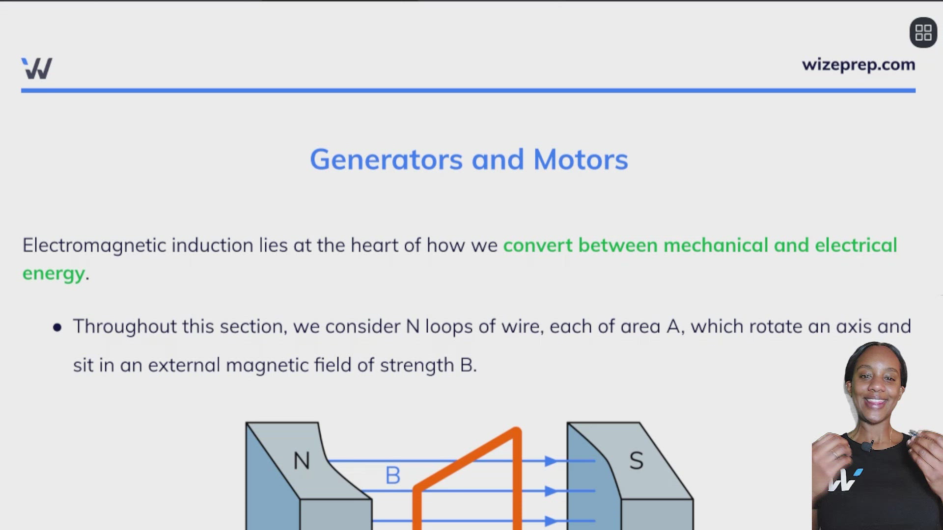 Motors and Generators - Wize University Physics Textbook (Master ...