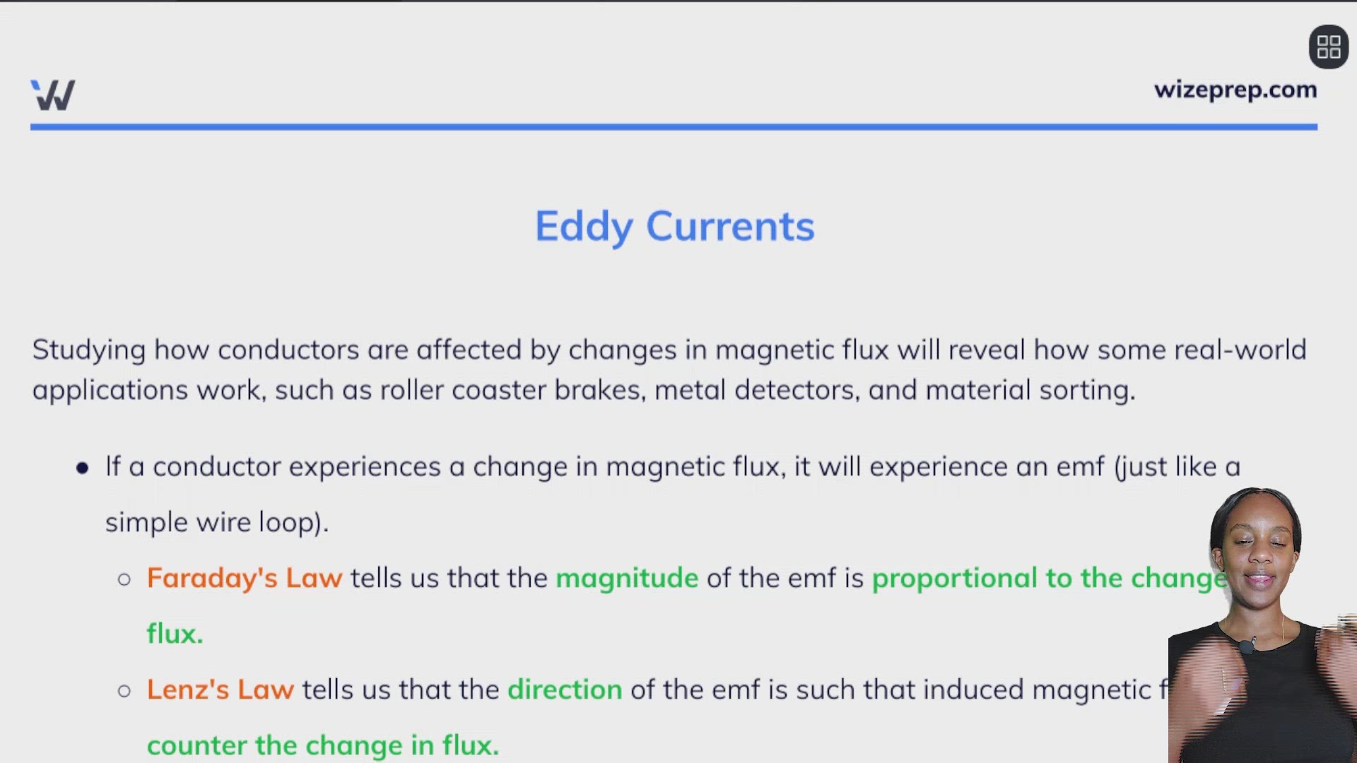 Eddy Currents - Wize University Physics Textbook (Master) | Wizeprep