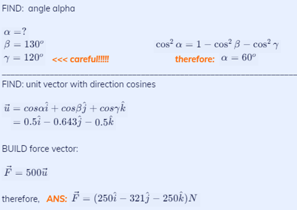 Direction Cosine Angles - Wize University Statics Textbook (Master) | Wizeprep