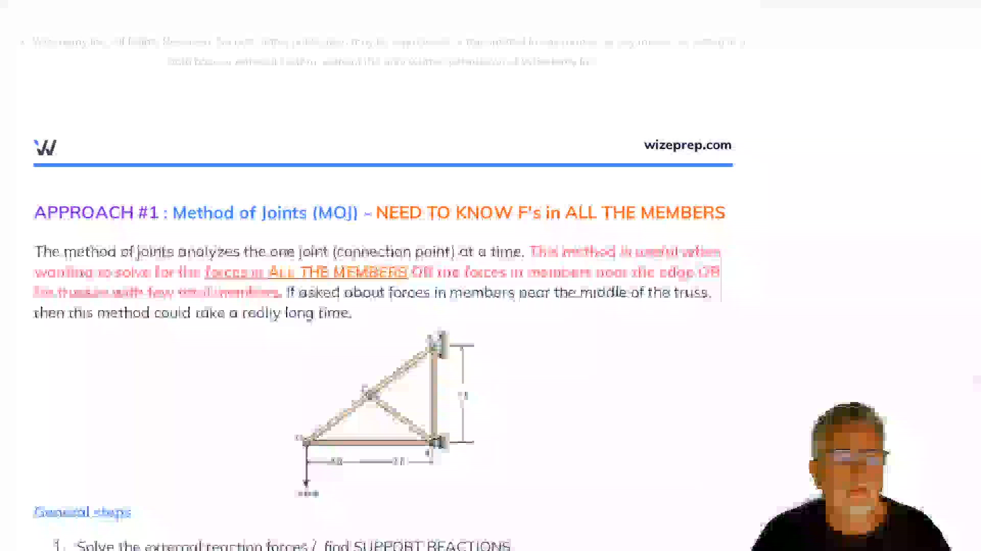 Method of Joints - Wize University Statics Textbook (Master) | Wizeprep